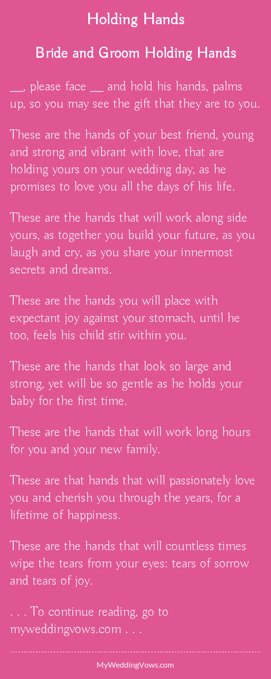 Hands poem wedding 60 photos - Astyledwedding.com